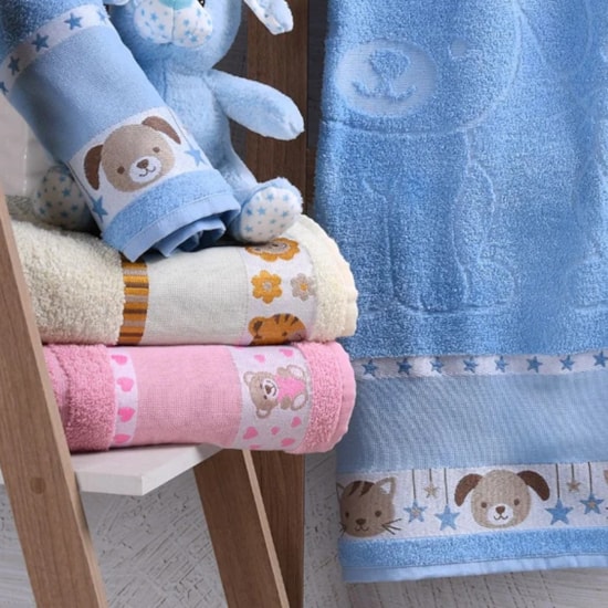 Toalha Banho Infantil Bordar Lm Peter Kinder Pets Ursinha